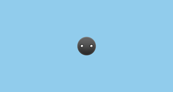 Black Circle with Two White Dots Emoji | Meaning, Copy And Paste