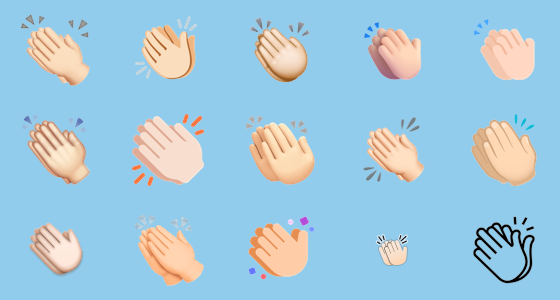 👏🏻 Clapping Hands: Light Skin Tone on Noto Color Emoji, Animated 16.0