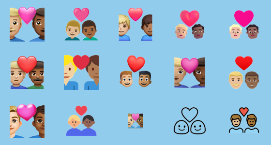 👨🏼‍ ️‍👨🏾 Couple with Heart: Man, Man, Medium-Light Skin Tone, Medium ...