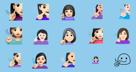 🧏🏻‍♀️ Deaf Woman: Light Skin Tone on Google Noto Color Emoji 16.0 June ...