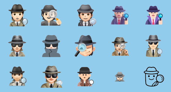 🕵🏻 Detective: Light Skin Tone on Google Noto Color Emoji 16.0 June Update