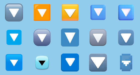 🔽 Downwards Button on Google Noto Color Emoji 16.0 June Update