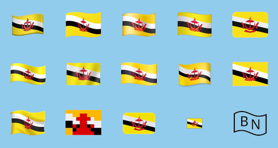 🇧🇳 Bandeira: Brunei Emoji on OpenMoji 1.0