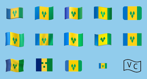 🇻🇨 Flag: St. Vincent & Grenadines on Google Noto Color Emoji 16.0 June ...