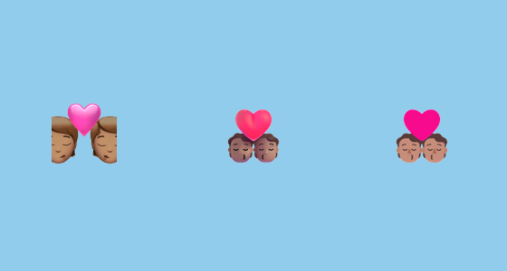 🧑🏽‍ ️‍💋‍🧑🏽 Kiss: Person, Person, Medium Skin Tone on Apple iOS 12.1