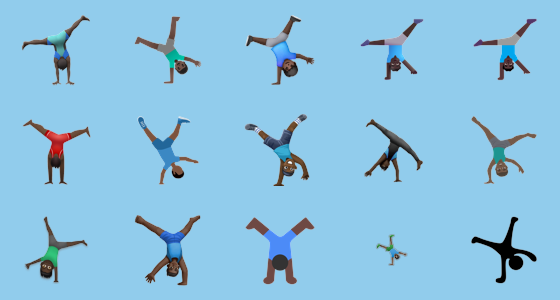 🤸🏿‍♂️ Man Cartwheeling: Dark Skin Tone on JoyPixels 10.0