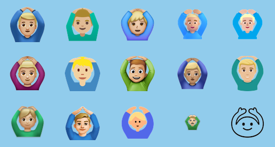 🙆🏼‍♂️ Man Gesturing OK: Medium-Light Skin Tone on Google Noto Color ...