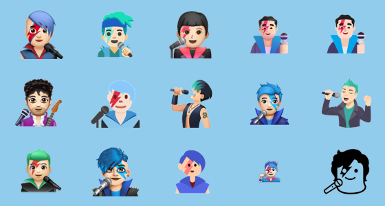 👨🏻‍🎤 Man Singer: Light Skin Tone on JoyPixels 9.0