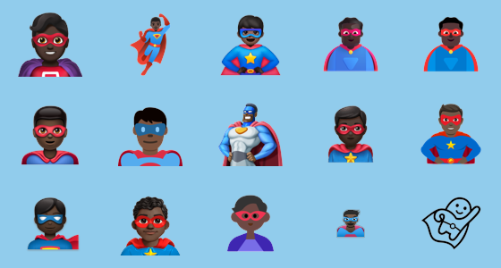 🦸🏿‍♂️ Man Superhero: Dark Skin Tone Emoji | Meaning, Copy And Paste