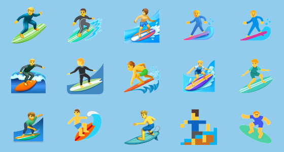 🏄‍♂️ Man Som Surfar på Google Noto Color Emoji 17.0