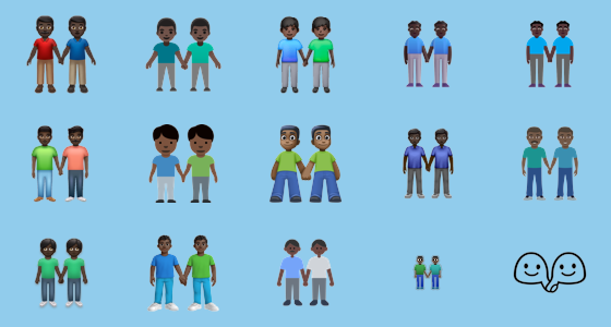 👬🏿 Men Holding Hands: Dark Skin Tone Emoji | Meaning, Copy And Paste