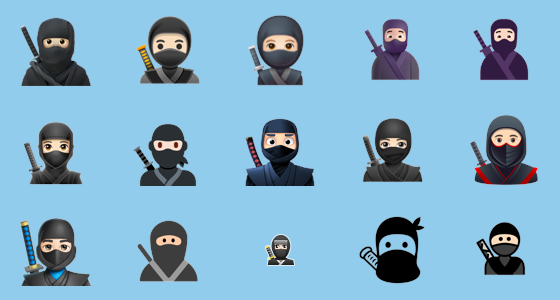 🥷🏻 Ninja: Light Skin Tone on JoyPixels 10.0
