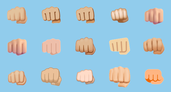👊🏼 Oncoming Fist: Medium-Light Skin Tone on Noto Color Emoji, Animated 16.0