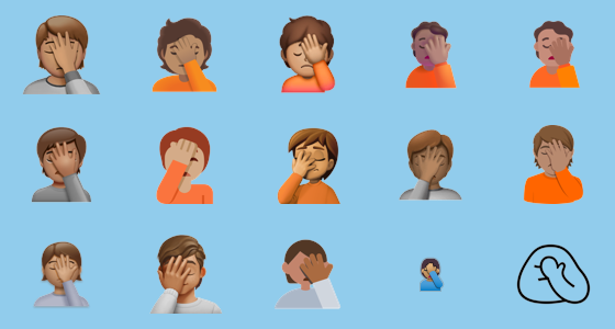 🤦🏽 Person Facepalming: Medium Skin Tone on Apple iOS 18.4