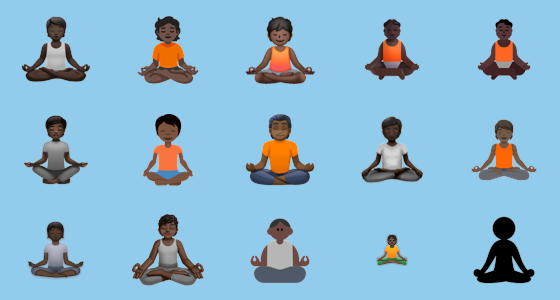 🧘🏿 Person in Lotus Position: Dark Skin Tone on Microsoft Windows 11 ...