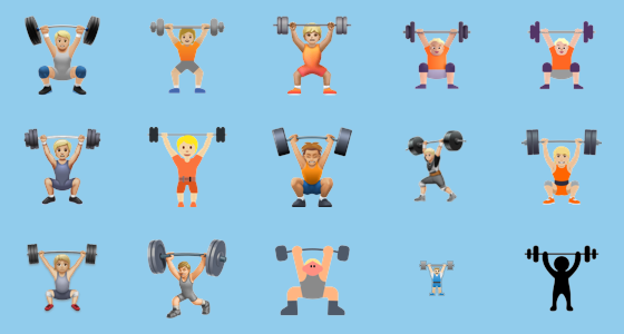 🏋🏼 Person Lifting Weights: Medium-Light Skin Tone on Google Noto Color ...