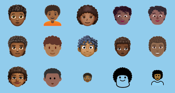 🧑🏾‍🦱 Person: Medium-Dark Skin Tone, Curly Hair on Google Noto Color ...