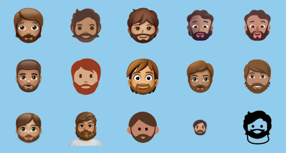 🧔🏽 Person: Medium Skin Tone, Beard on Google Noto Color Emoji 16.0 June ...