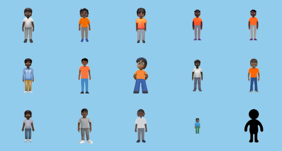 🧍🏿 Person Standing: Dark Skin Tone on Google Noto Color Emoji 16.0 June ...