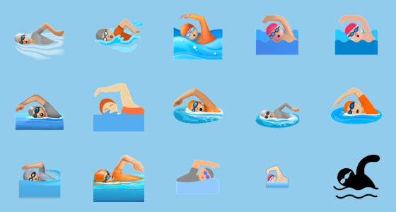 🏊🏼 Person Swimming: Medium-Light Skin Tone on Google Noto Color Emoji ...
