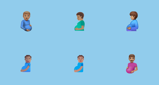 🫃🏽 Pregnant Man: Medium Skin Tone on WhatsApp 2.21.16.20