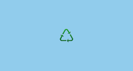 Recycling Symbol for Generic Materials Emoji | Meaning, Copy And Paste
