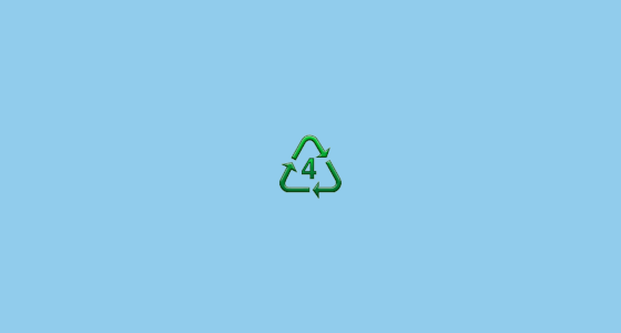 Recycling Symbol for Type-4 Plastics Emoji