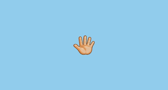 🏼 Reversed Raised Hand with Fingers Splayed + Emoji Modifier ...