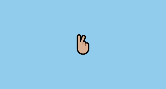 🏼 Reversed Victory Hand + Emoji Modifier Fitzpatrick Type-3 Emoji ...