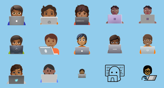 🧑🏾‍💻 Technologist: Medium-Dark Skin Tone on Google Noto Color Emoji 16. ...