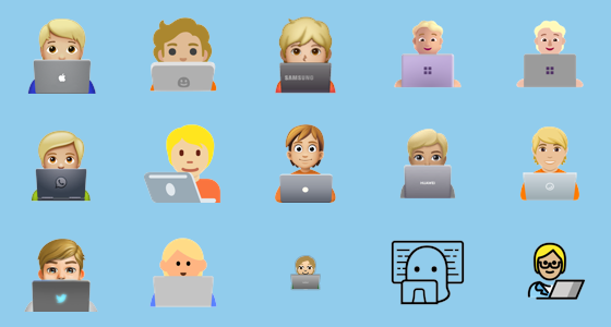 🧑🏼‍💻 Technologist: Medium-Light Skin Tone on Google Noto Color Emoji 16.0