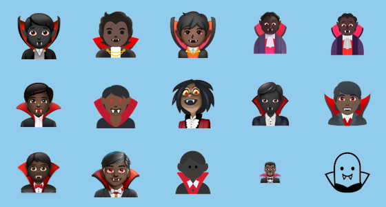 🧛🏿 Vampire: Dark Skin Tone on Microsoft 3D Fluent 15.1