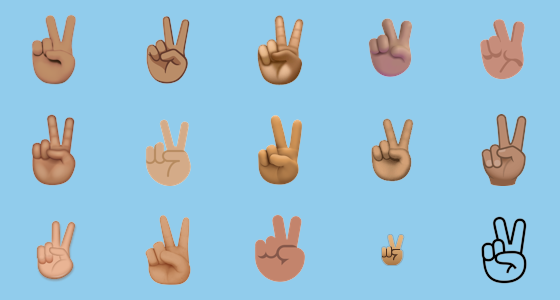 🏽 Victory Hand: Medium Skin Tone on Google Noto Color Emoji 16.0