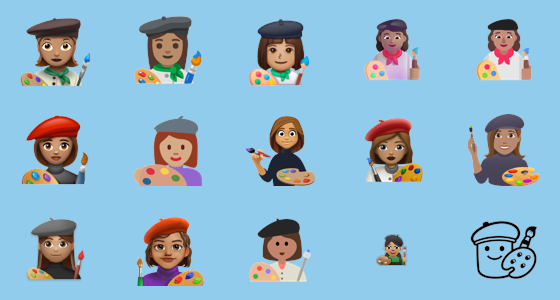 👩🏽‍🎨 Woman Artist: Medium Skin Tone on Google Noto Color Emoji 16.0 ...