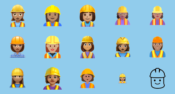 👷🏽‍♀️ Bauarbeiterin: Mittlere Hautfarbe auf Google Noto Color Emoji 16. ...