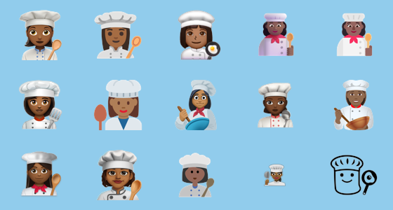 👩🏾‍🍳 Cuisinière : Peau Mate sur Google Noto Color Emoji Android 12.0