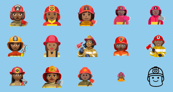 👩🏾‍🚒 Woman Firefighter: Medium-Dark Skin Tone on Google Noto Color ...