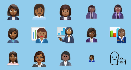 👩🏾‍💼 Woman Office Worker: Medium-Dark Skin Tone on Microsoft 3D Fluent 15.1