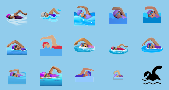 🏊🏽‍♀️ Woman Swimming: Medium Skin Tone on Microsoft Windows 11 23H2 ...