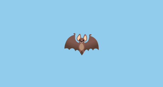 🦇 Bat Emoji on Noto Color Emoji, Animated 15.0