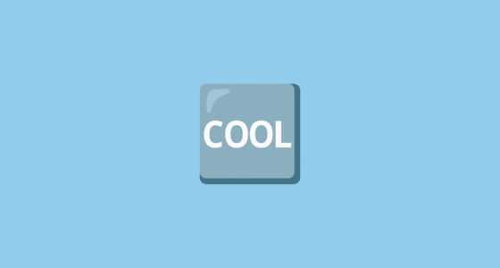 🆒 Botão "Cool" Emoji on Noto Color Emoji, Animated 15.0