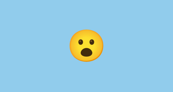😮 Face with Open Mouth Emoji on Noto Color Emoji, Animated 15.0
