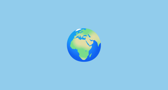 🌍 Globus Mit Europa Und Afrika Emoji on Noto Color Emoji, Animated 15.0