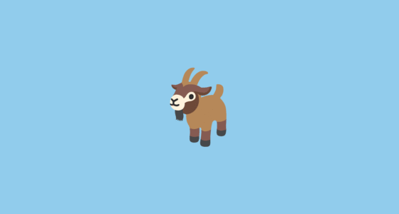 🐐 Geit Emoji on Noto Color Emoji, Animated 15.0