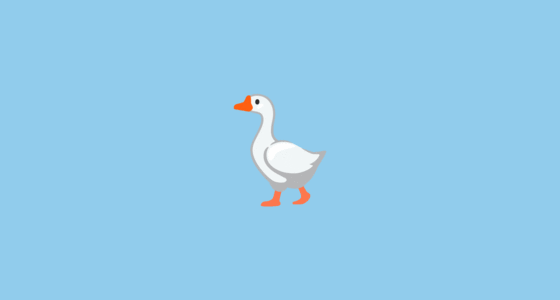 Itik Angsa Emoji on Noto Color Emoji, Animated 15.0