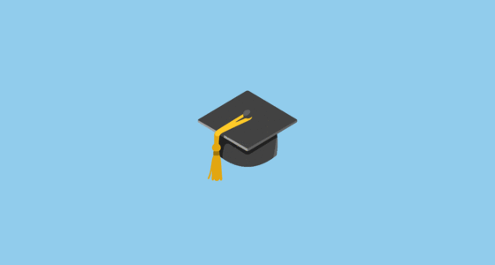 🎓 Graduation Cap Emoji on Noto Color Emoji, Animated 15.0