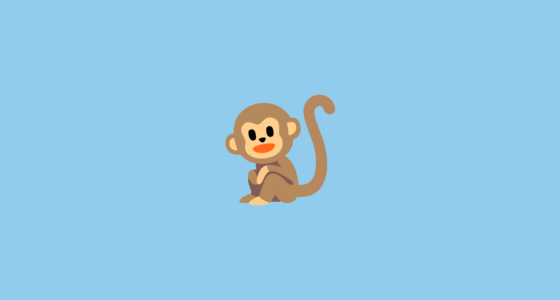 🐒 Monkey Emoji on Noto Color Emoji, Animated 15.0