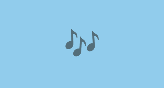 🎶 Musical Notes Emoji on Noto Color Emoji, Animated 15.0