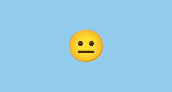 😐 Neutrales Gesicht Emoji on Noto Color Emoji, Animated 15.0