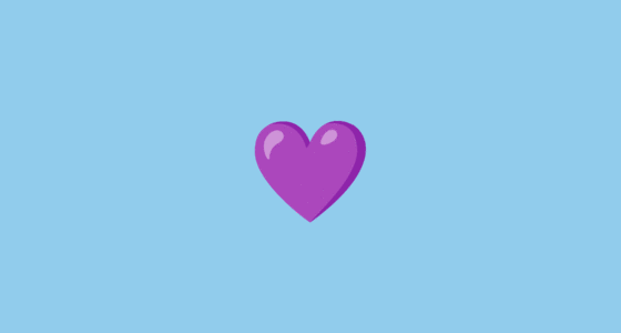 💜 Hati Ungu Emoji on Noto Color Emoji, Animated 15.0